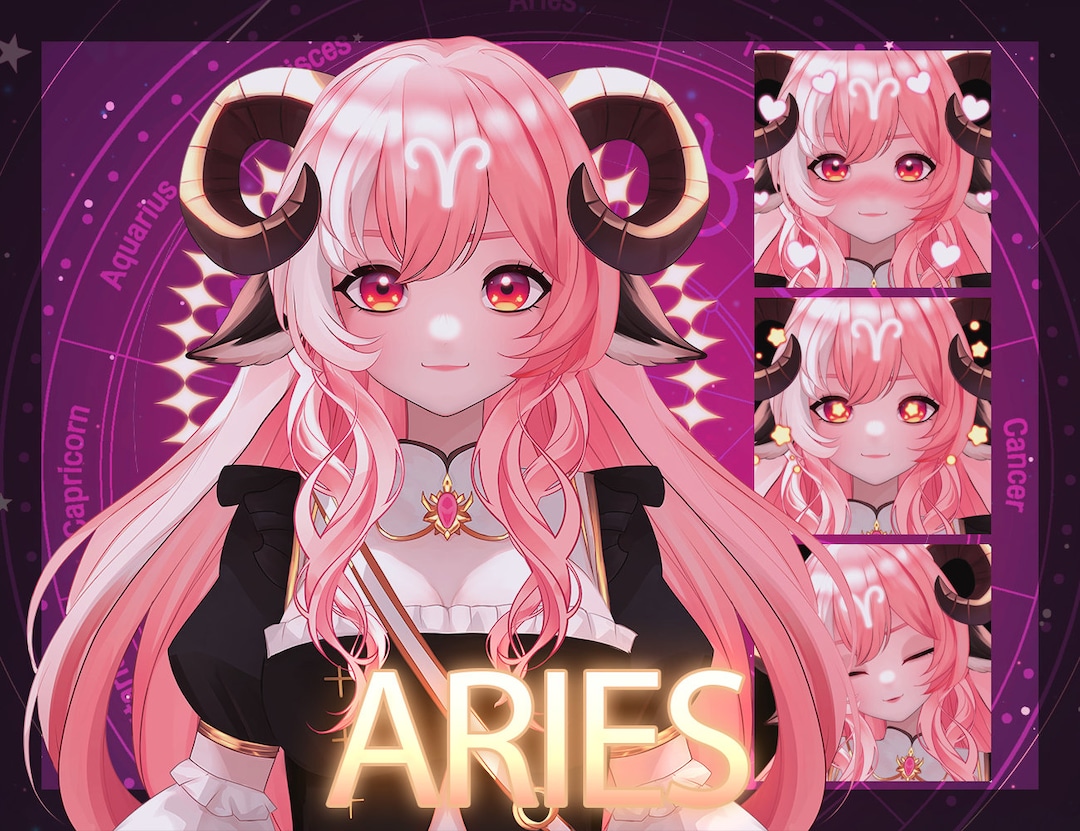 Live2d Vtuber Model for Commercial Use! Aries the Zodiac Vtuber (ready ...