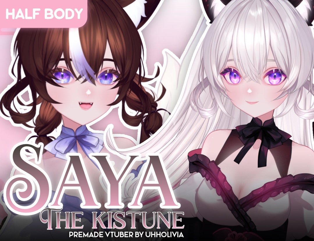 Saya the Kistune Vtuber! - Vtube Studio Premade Model (fully Rigged) | Half Body - Etsy