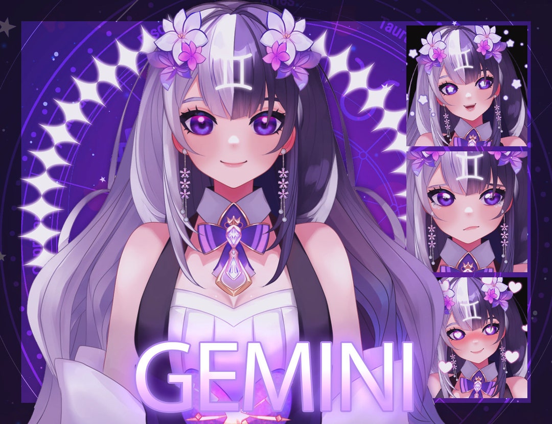 Live2d Vtuber Model for Commercial Use! Gemini the Zodiac Vtuber (ready ...