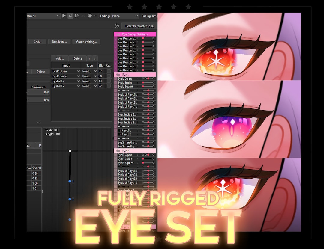 Drag-n-drop Fully Customizable Rigged Eye Set for Live2d! - Vtuber ...