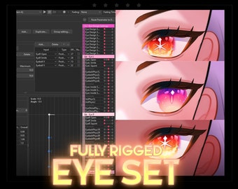 Drag-n-drop Fully Customizable Rigged Eye Set for Live2d! - Vtuber ...