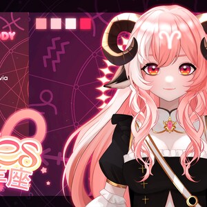 Live2d Vtuber Model for Commercial Use! Aries the Zodiac Vtuber (ready ...
