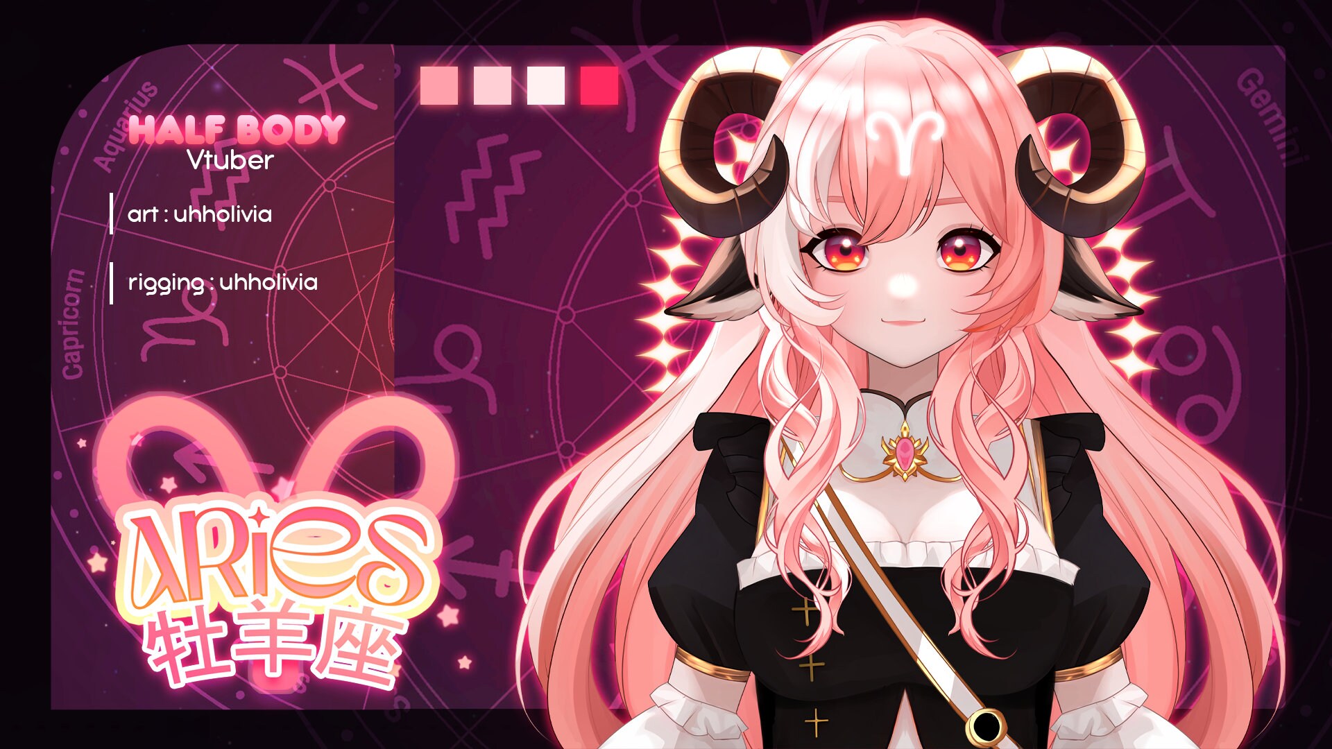 Live2d Vtuber Model for Commercial Use Aries the Zodiac - Etsy Canada