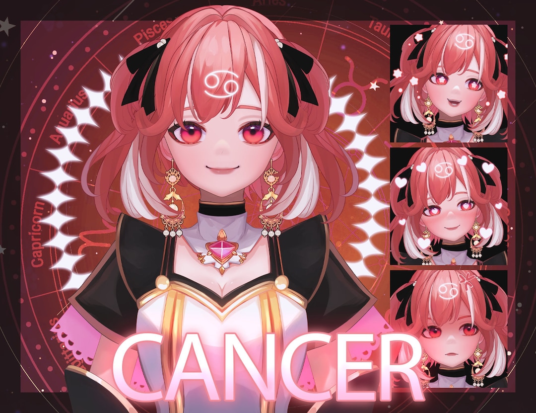 Live2d Vtuber Model for Commercial Use! Cancer the Zodiac Vtuber (ready ...