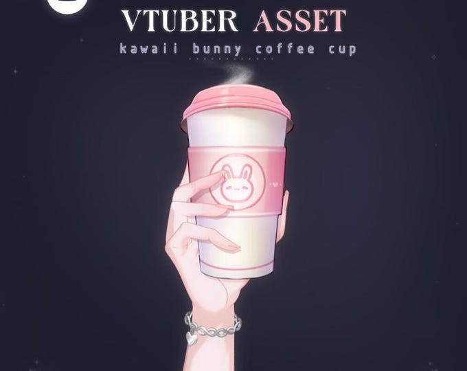 Rigged Vtuber Asset - Kawaii Bunny Animated Coffee Cup + 3 Extra Color Variations | Vtuber Asset ...