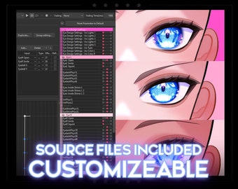 Drag-n-drop Fully Customizable Rigged Eye Set for Live2d! - Vtuber ...