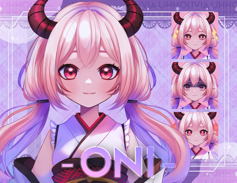 Live2d Vtuber Model for Commercial Use Oni the Succubus - Etsy Ireland