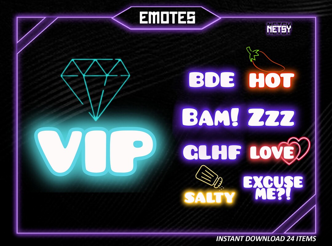 24 Text Emotes, Twitch Emotes, Neon Emotes, Icon Emotes, Youtube Emotes ...