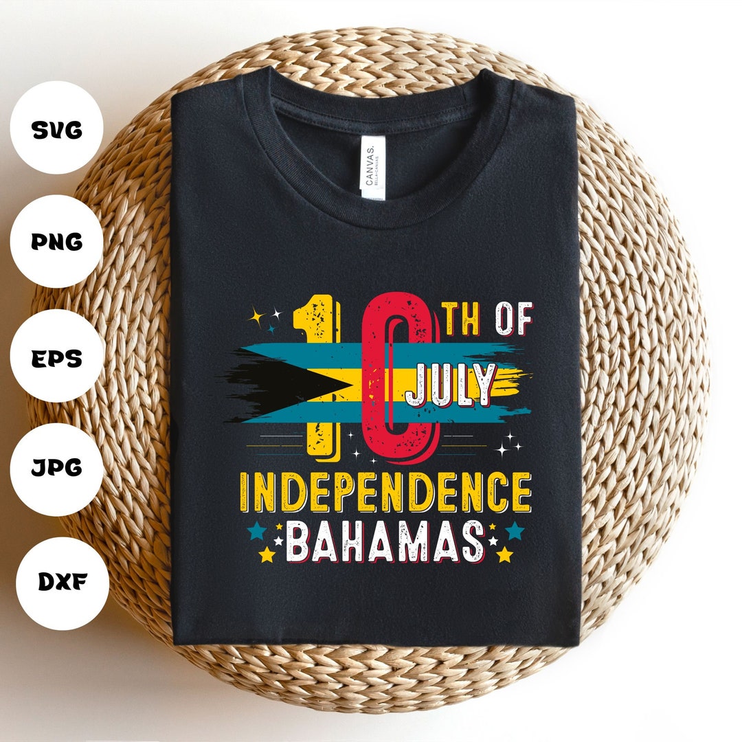Bahamas Independence Day July 10th - Digital Svg, Png, Eps, Dxf, Jpg - Etsy