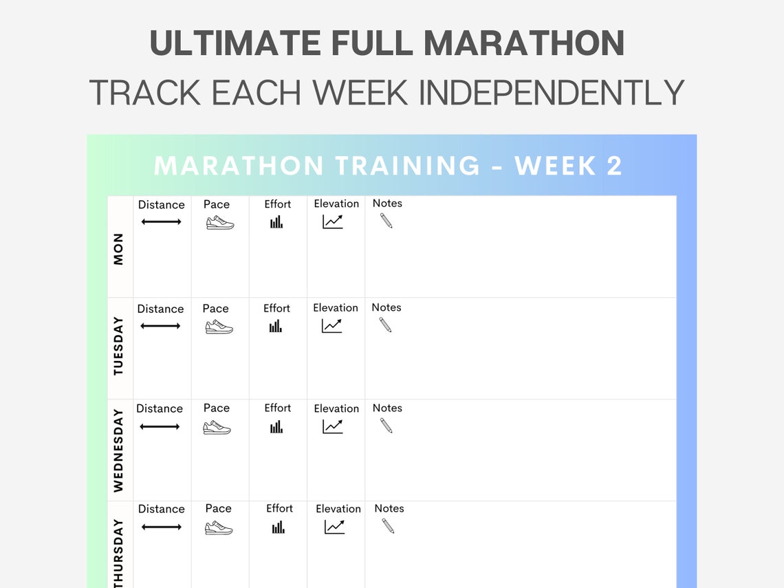16-week Marathon Training Plan and Journal | Run Faster and Stronger ...