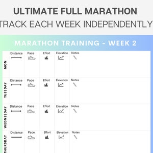 16-week Marathon Training Plan and Journal | Run Faster and Stronger ...