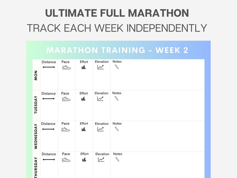 16-week Marathon Training Plan and Journal | Run Faster and Stronger ...