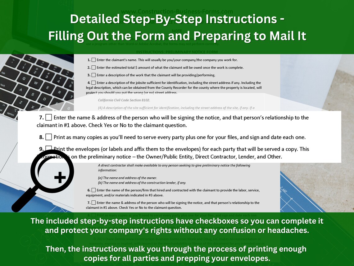 California (20-day) Preliminary Notice Forms: Private and Public Works ...