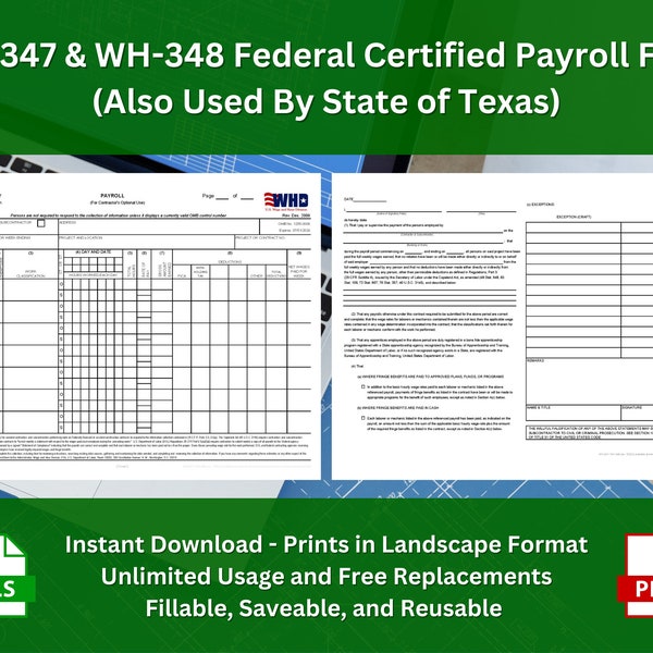 Payroll Template - Etsy