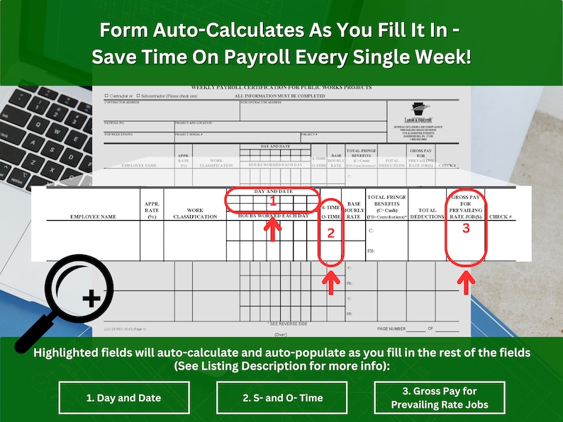 LLC-25 Pennsylvania Weekly Payroll Certification for Public Works ...
