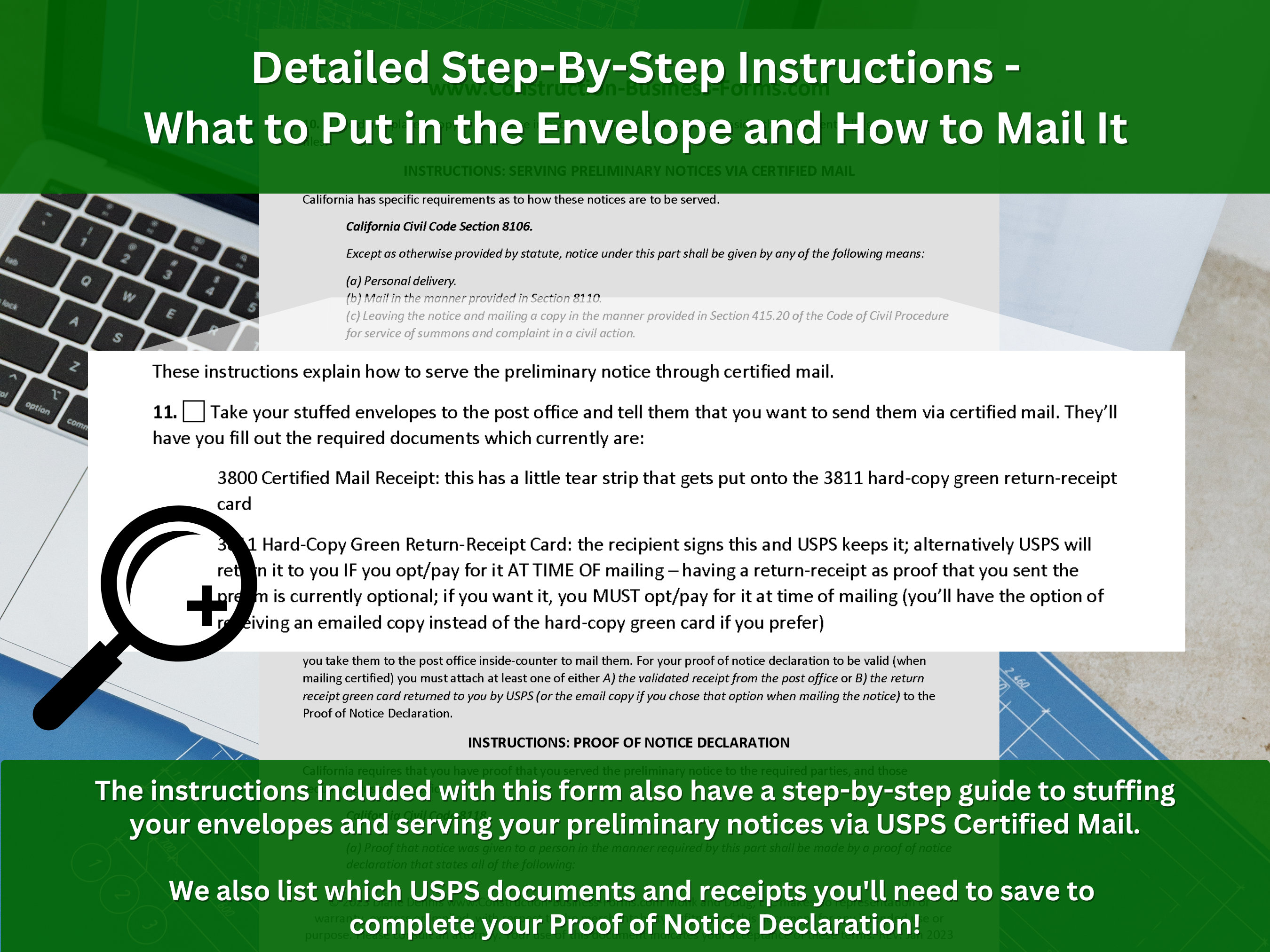 California Preliminary Notice for Private Works Form AND Public Works ...