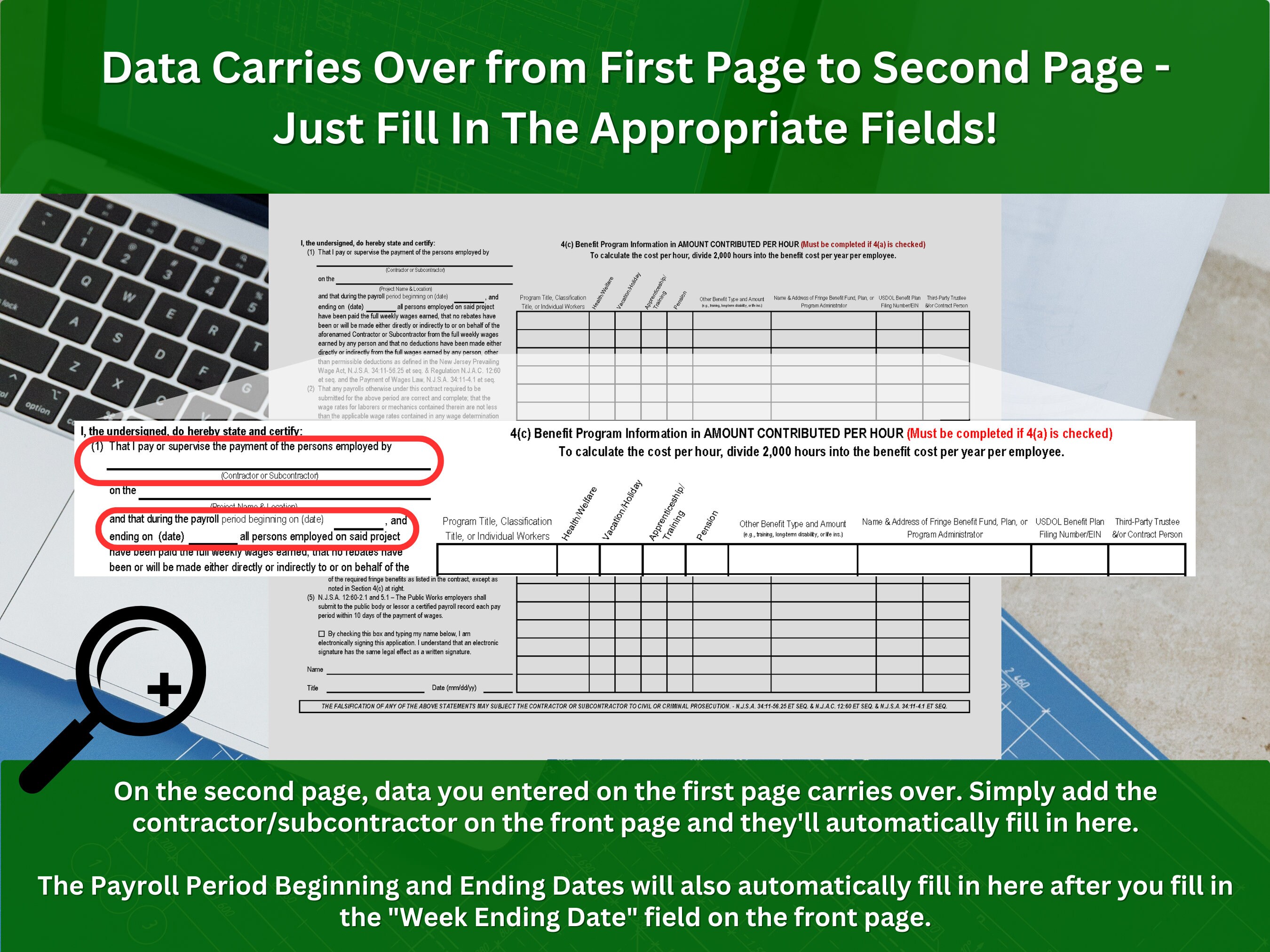 MW-562 Payroll Certification for Public Works Projects in New Jersey ...