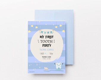 Dentist Party Birthday Invitation, Tooth Party, Tooth Fairy, Digital ...