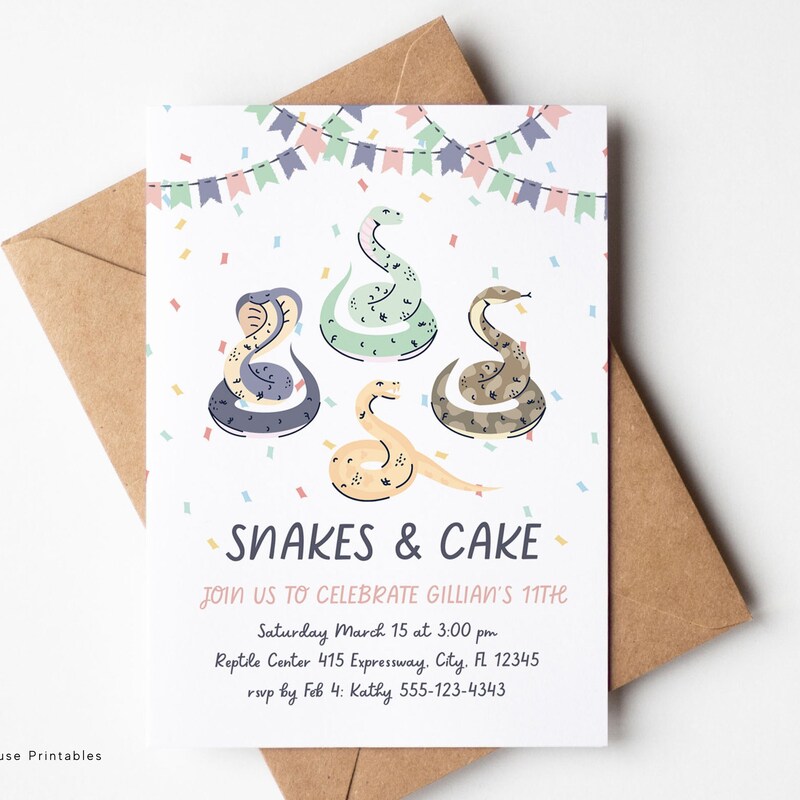 Snake Invitations - Etsy