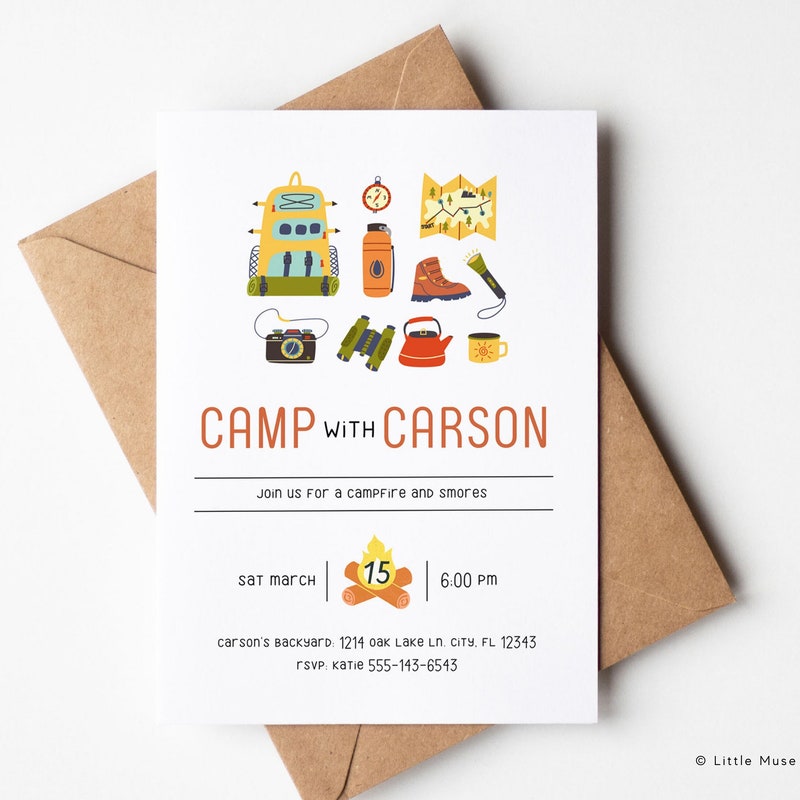 Camping Invitations - Etsy
