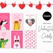 Printable Animal Valentines Day Cards for School - Cute Animals ...
