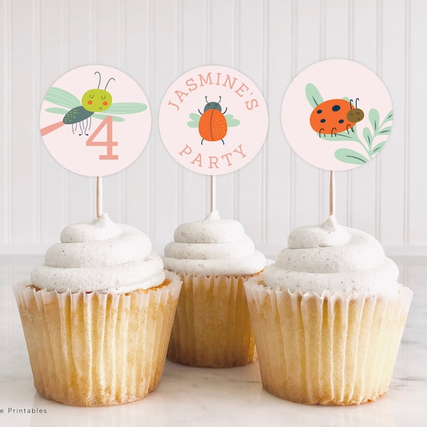 Bug Cupcake Toppers - Etsy