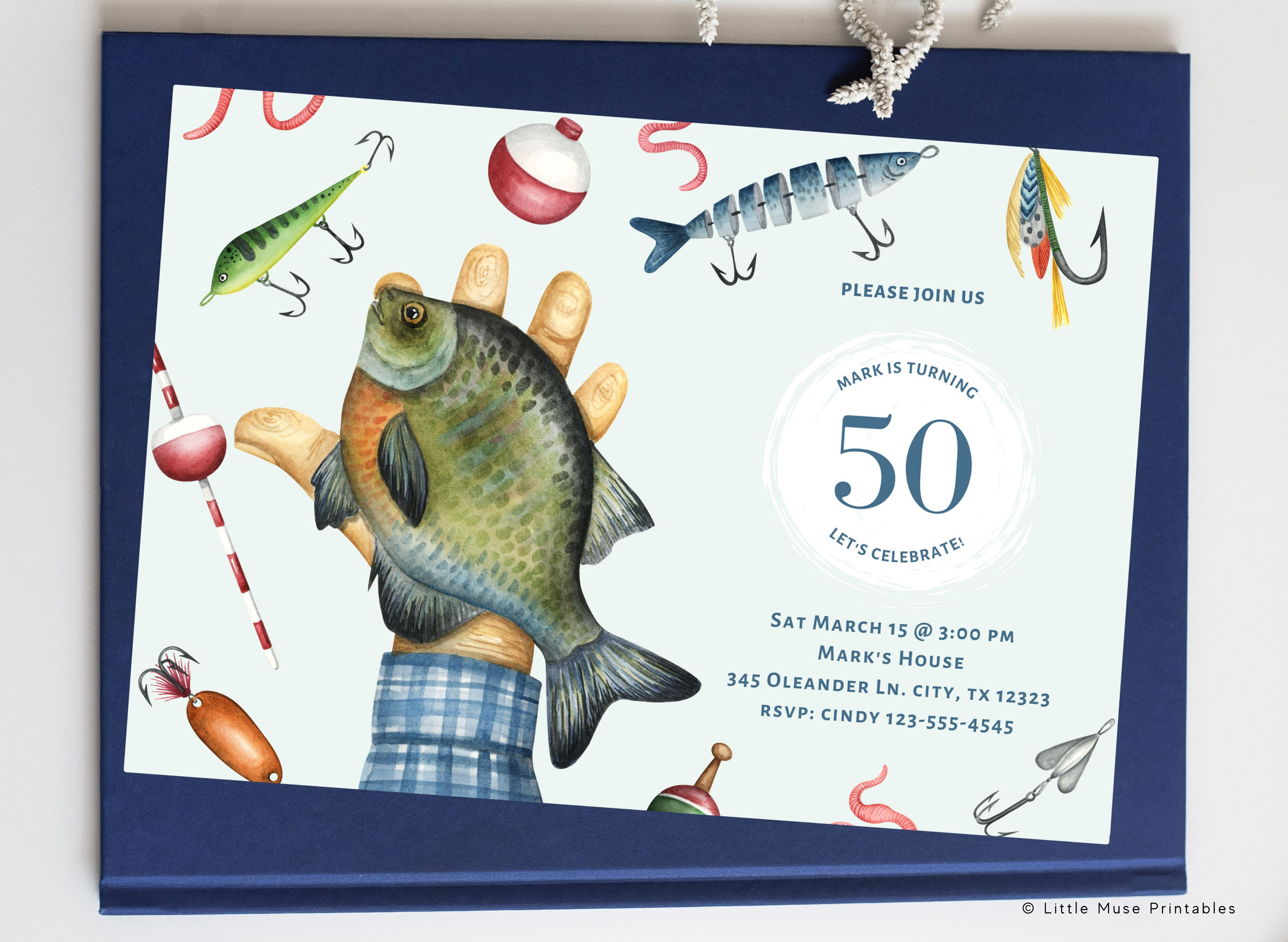 Fly Fishing Birthday Invitation: Editable Boys Invite (digital Download ...