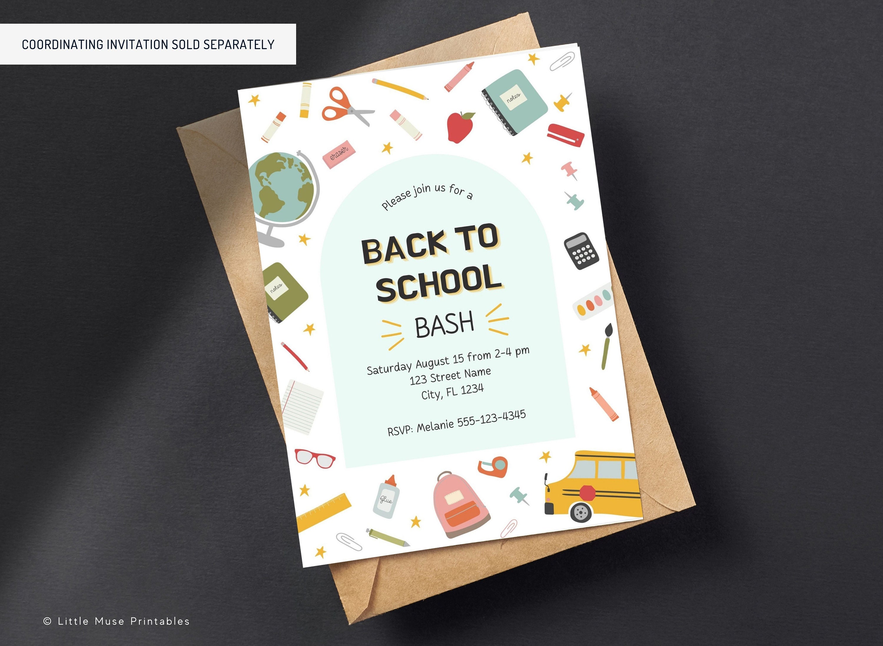 Editable School Party Favor Tag, Editable Back to School Favor Tag ...