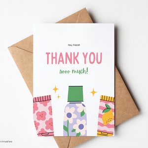 Pamper Party Thank You Card: Editable Kids Birthday (instant Download ...
