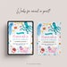 Under the Sea Invitation Template for Canva, Sea Creature Birthday ...
