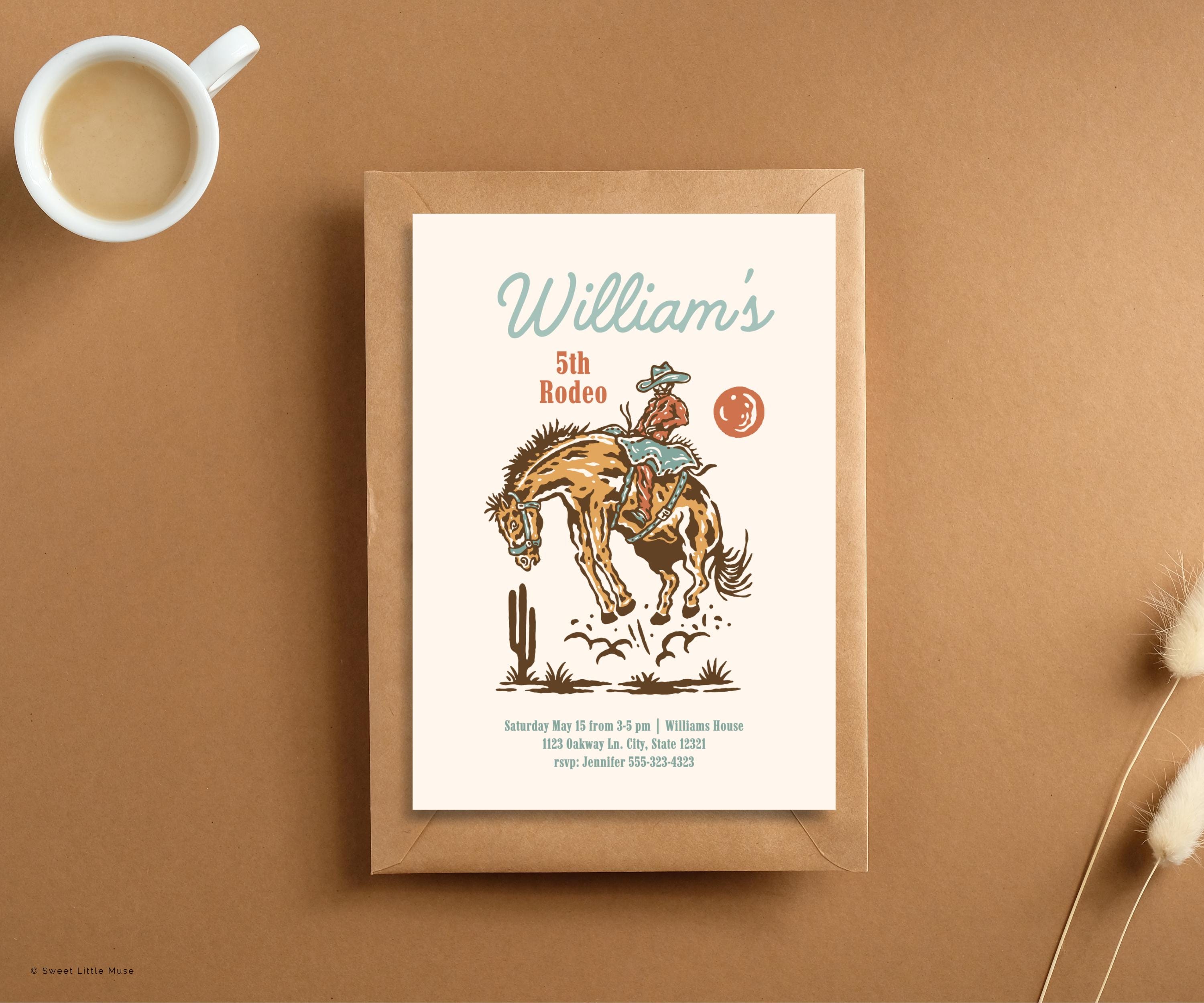 Wild West Cowboy Birthday Invitation: Western Party Invite (canva ...