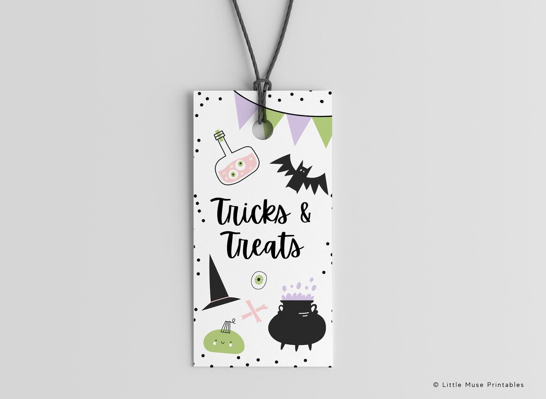 Editable Halloween Party Favor Tag, Editable Halloween Favor Tag ...