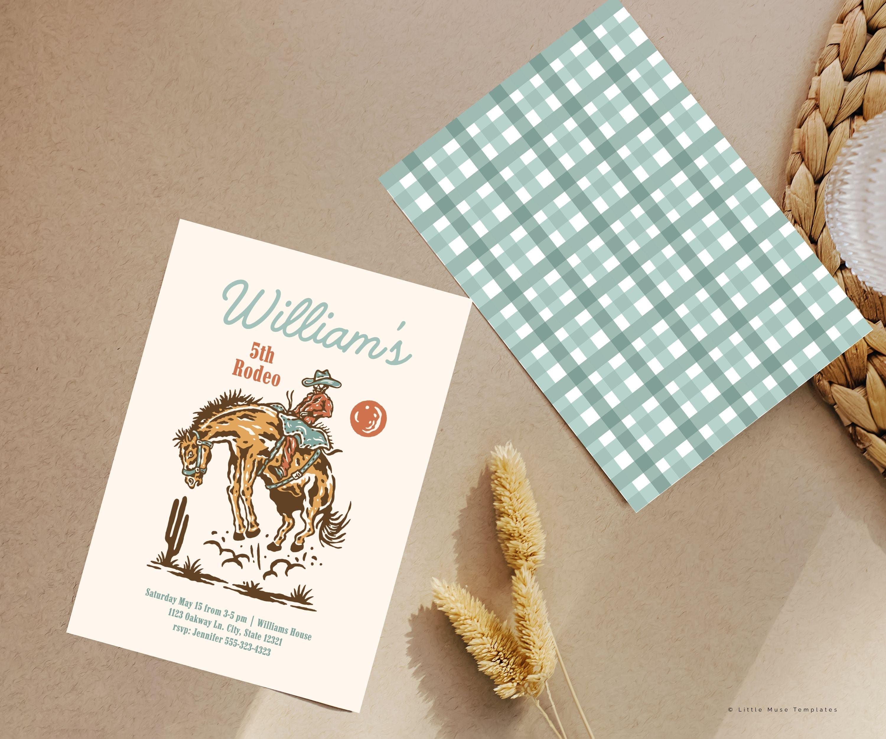Wild West Cowboy Birthday Invitation: Western Party Invite (canva ...