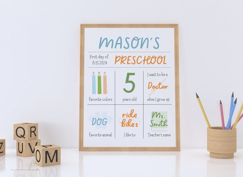 Editable First Day of School Sign, Printable First Day of School ...