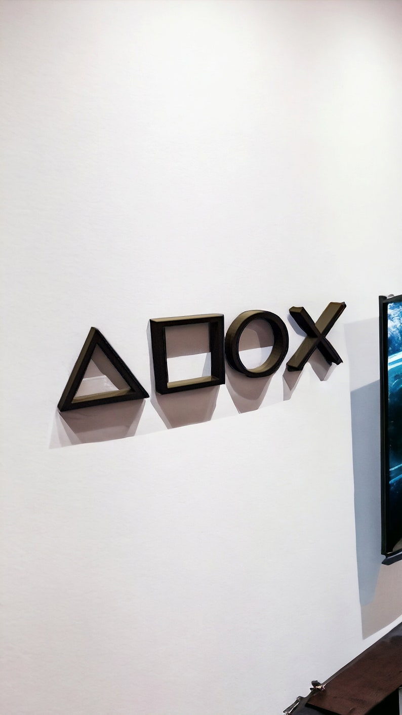 Playstation Wall Icons Gaming Room Video Game TV Games Sign Image ...