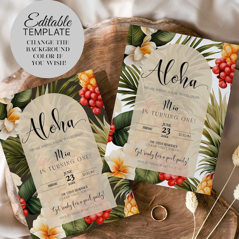 Aloha Invitation - Etsy