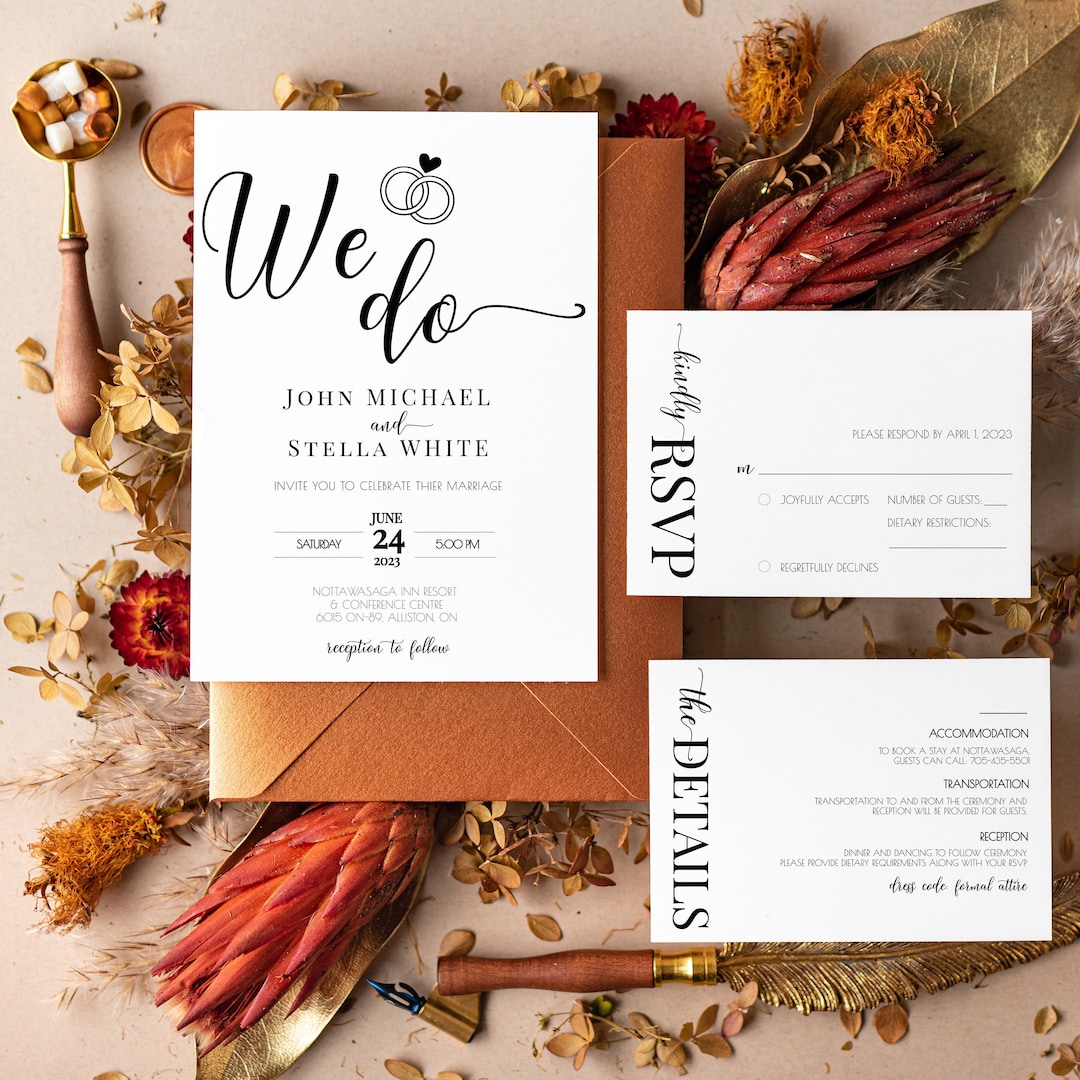 We Do Wedding Invitation Minimalist, We Do Wedding Invitation, Wedding ...