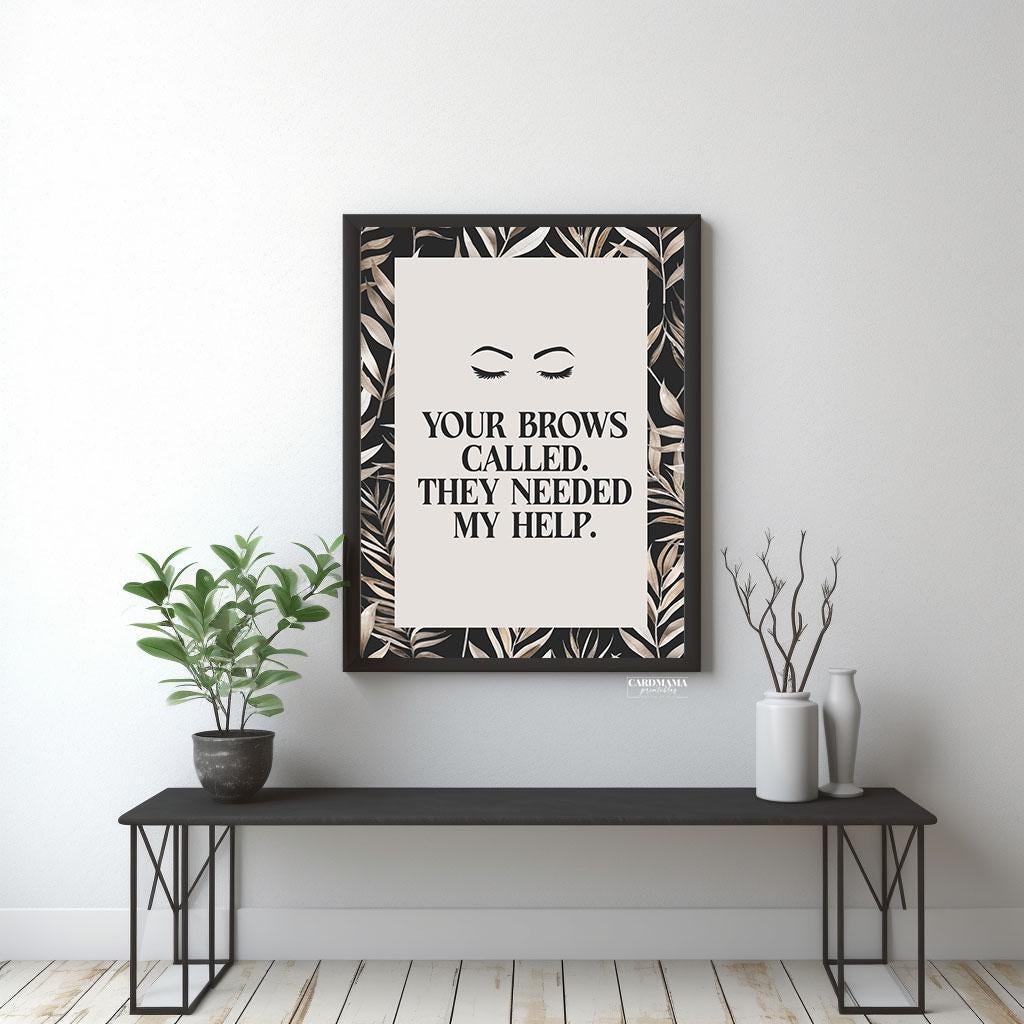 Microblading Poster, Eyebrow Art Print, Beauty Salon Decor, Makeup Wall ...