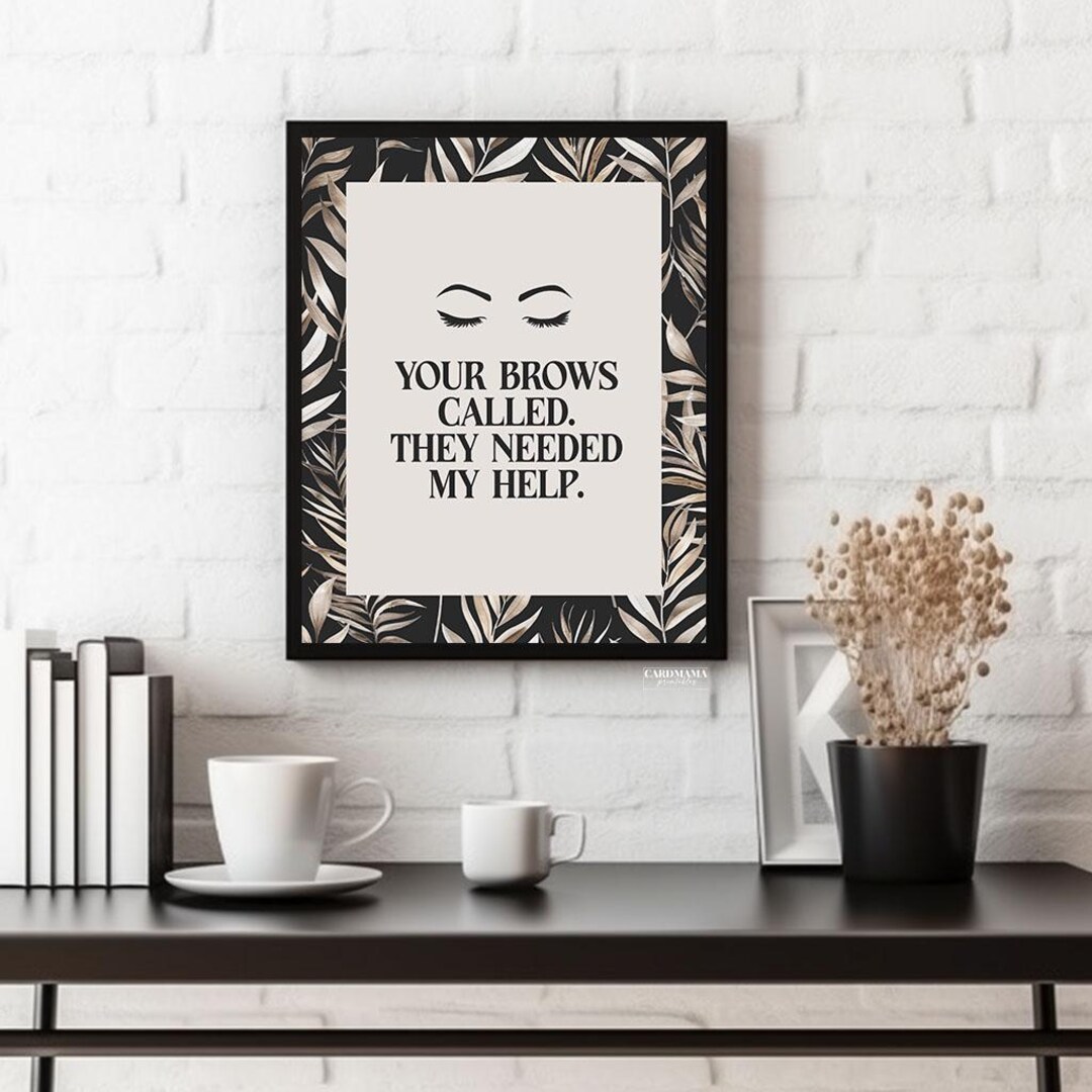 Microblading Poster, Eyebrow Art Print, Beauty Salon Decor, Makeup Wall ...