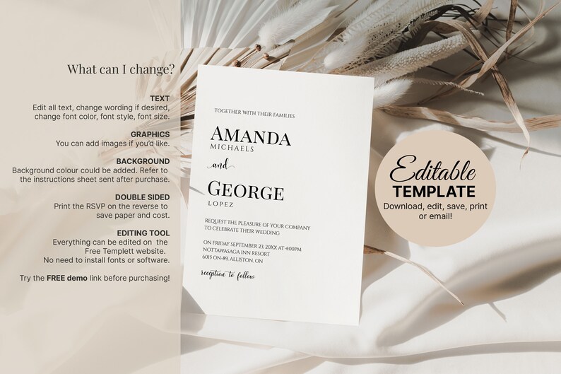 Adults Only Wedding Invitation Minimalist Two Sided - Etsy