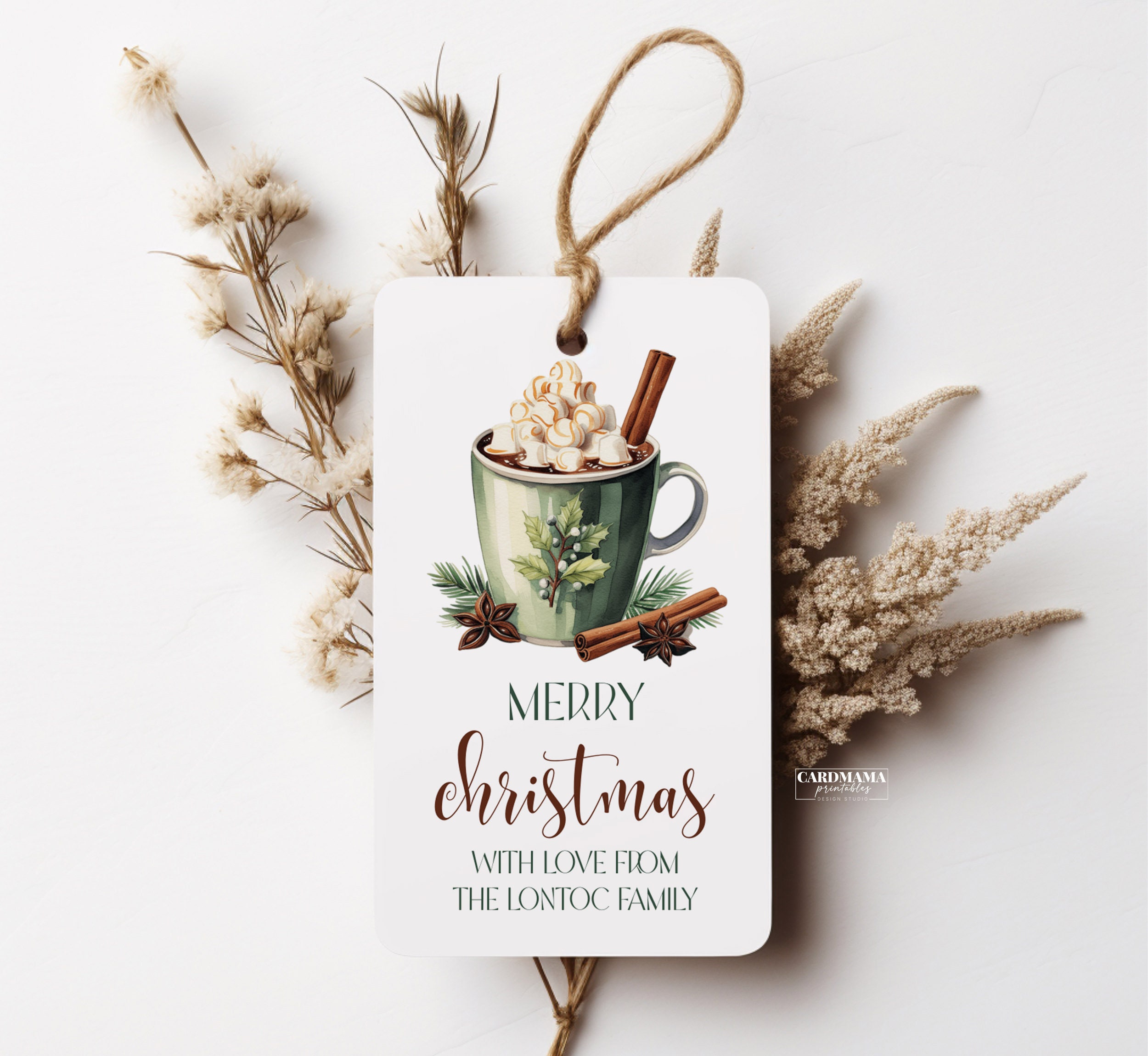 Christmas Printable Gift Tags, Holiday Tags, Downloadable Christmas ...