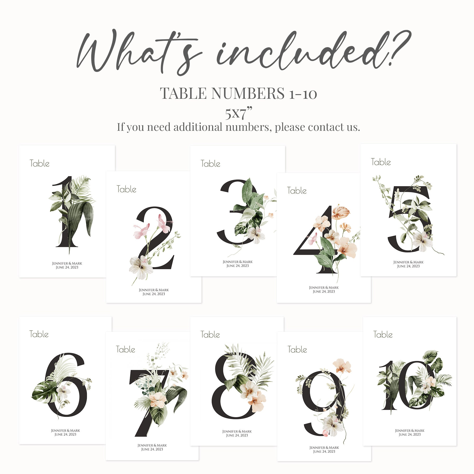 Plantilla de Números de Mesa / Plantilla Editable / Números de - Etsy ...