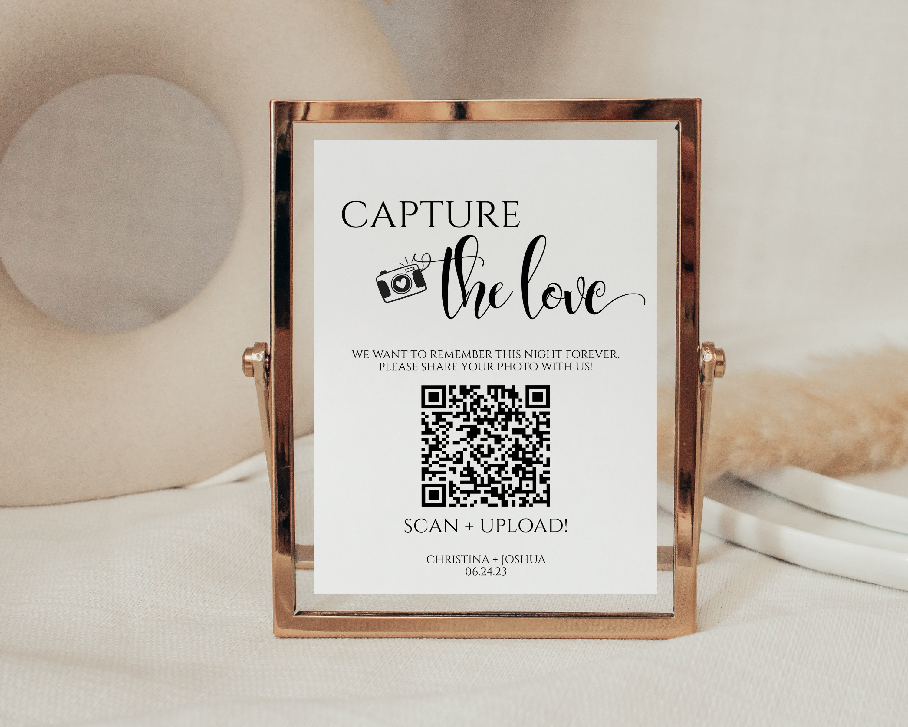 QR Code for Photo Sharing Wedding QR Code Sign Wedding Photos Photo ...