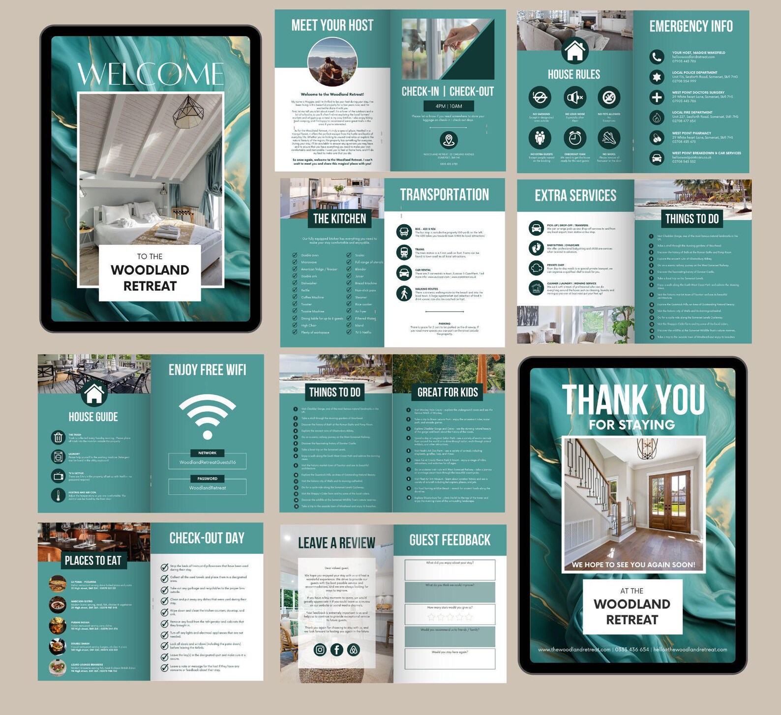 Airbnb Guest Guide, Editable Welcome Book Template, Digital House ...