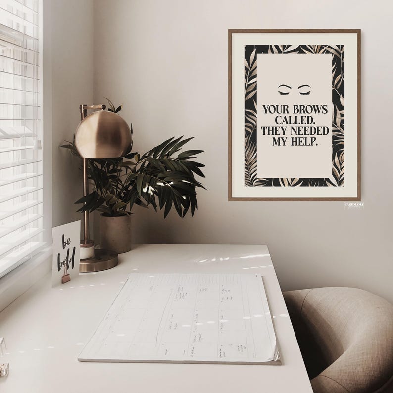 Microblading Poster, Eyebrow Art Print, Beauty Salon Decor, Makeup Wall ...