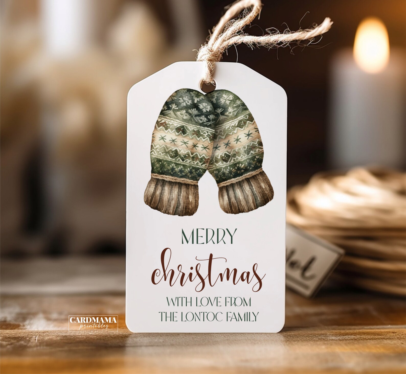 Christmas Printable Gift Tags, Holiday Tags, Downloadable Christmas ...