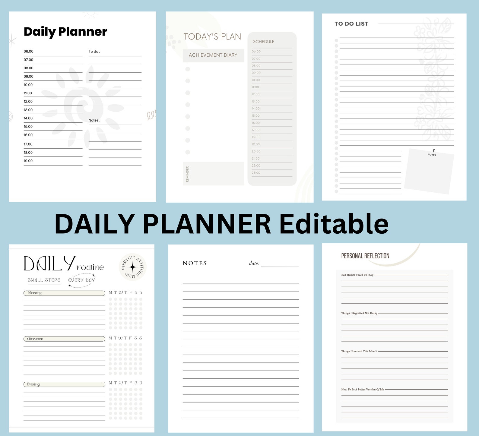 Routine Checklist Printable Planner Insert, Daily Routine Page, Weekly Routine Insert, A4 ...