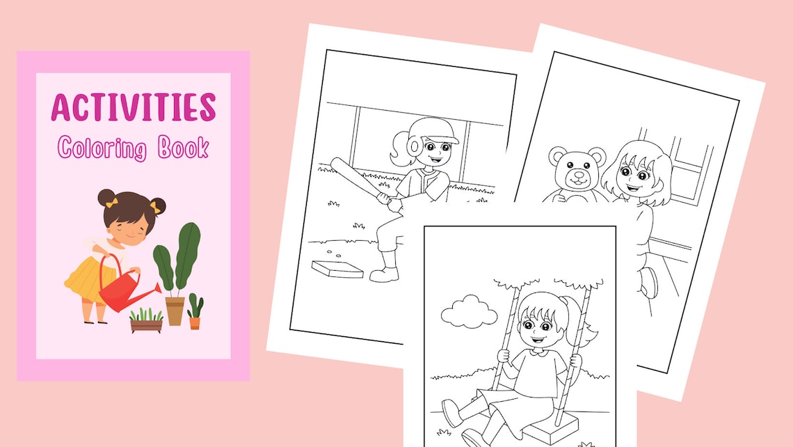Activities Coloring Page, Printable Colouring Sheets, Instant Download ...