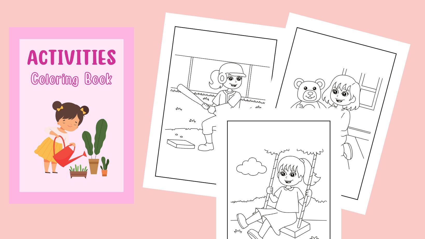 Activities Coloring Page, Printable Colouring Sheets, Instant Download ...