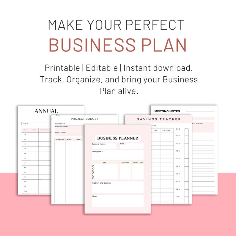 Business Planner Printable | Canva Planner PDF | Start up Business ...